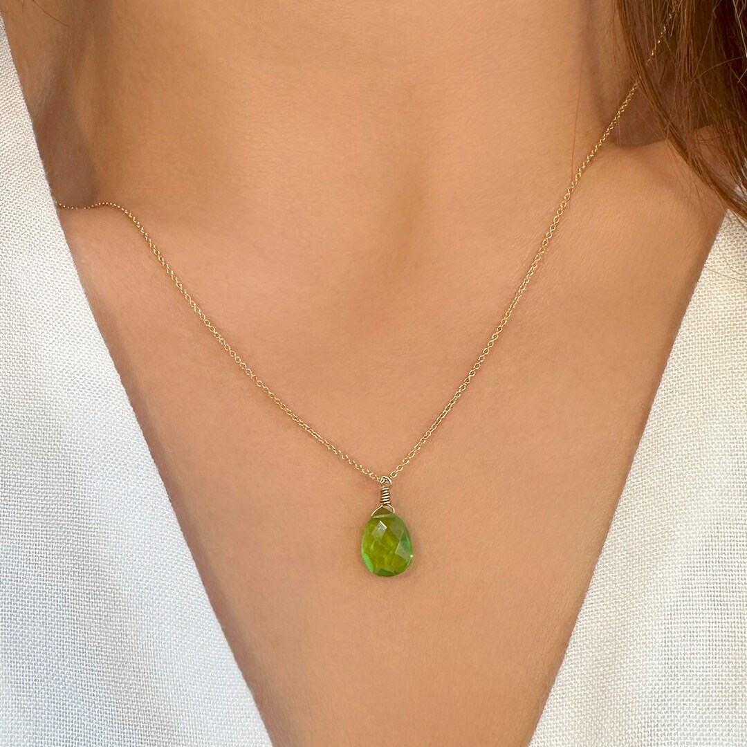 Real Peridot Necklace, August Necklace, August Birthstone Necklace ...