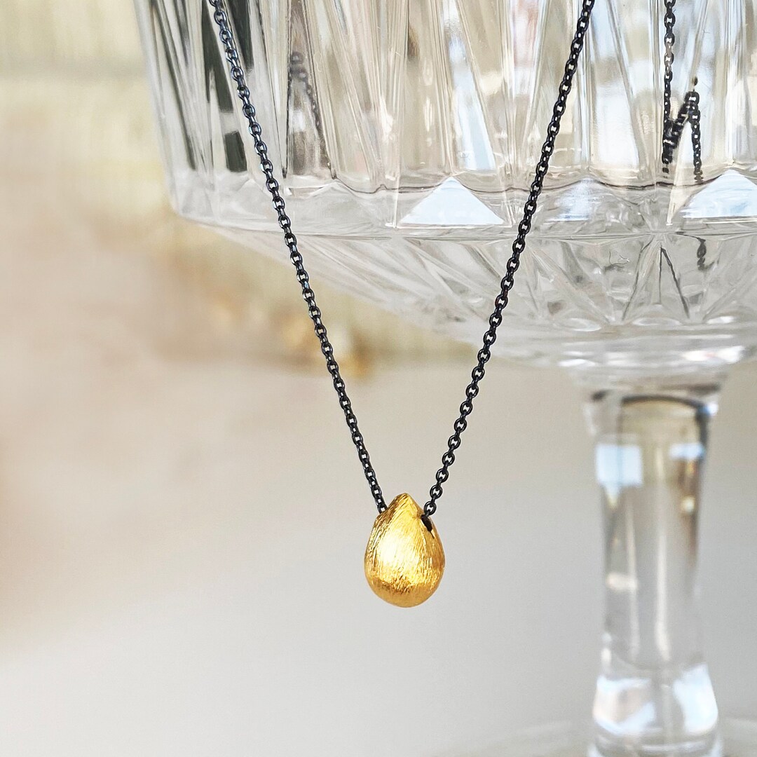 Water Drop Necklace Raindrop Necklace Stacking Necklace - Etsy