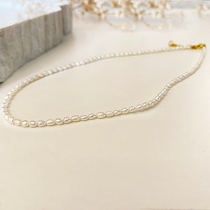 Real Pearl Necklace, Stacking Necklace, Small Pearl Necklace, Seed ...