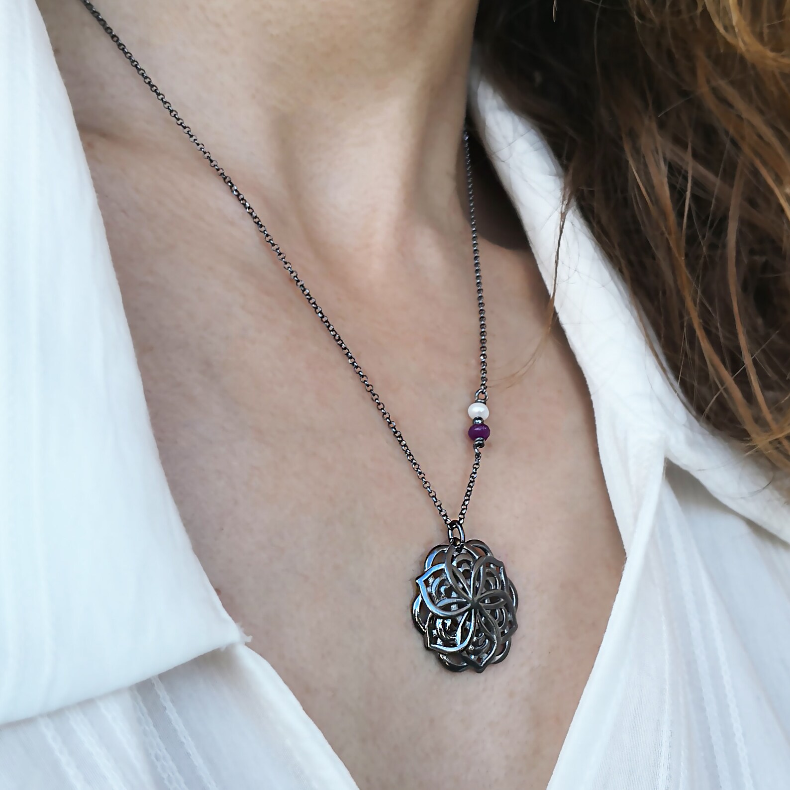 Mandala Necklace Balance Necklace Harmony Necklace Yoga | Etsy