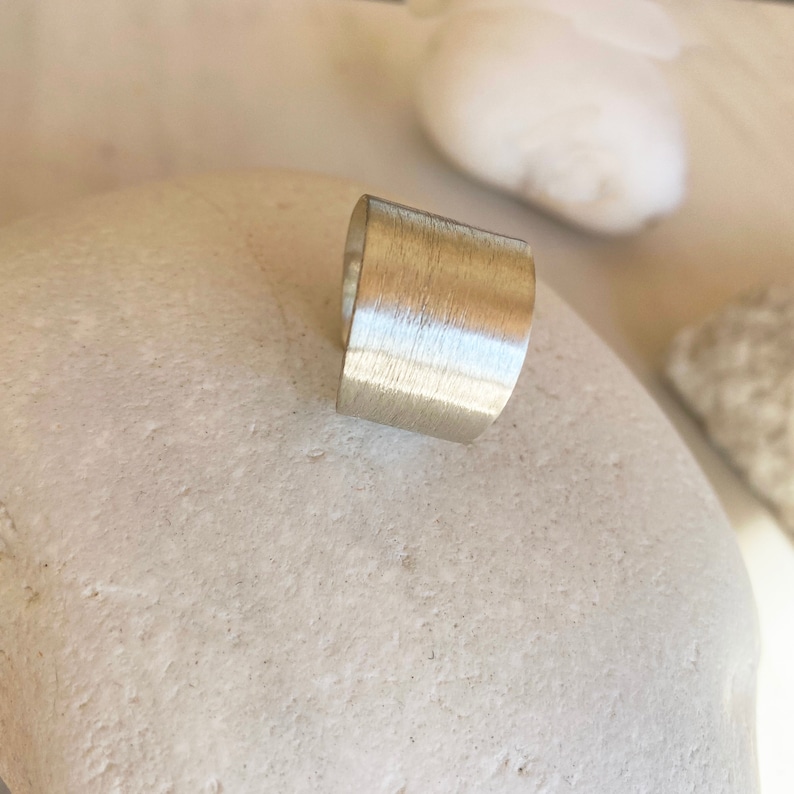 Big Silver Ring Chevalier Ring Open Back Ring Adjustable - Etsy
