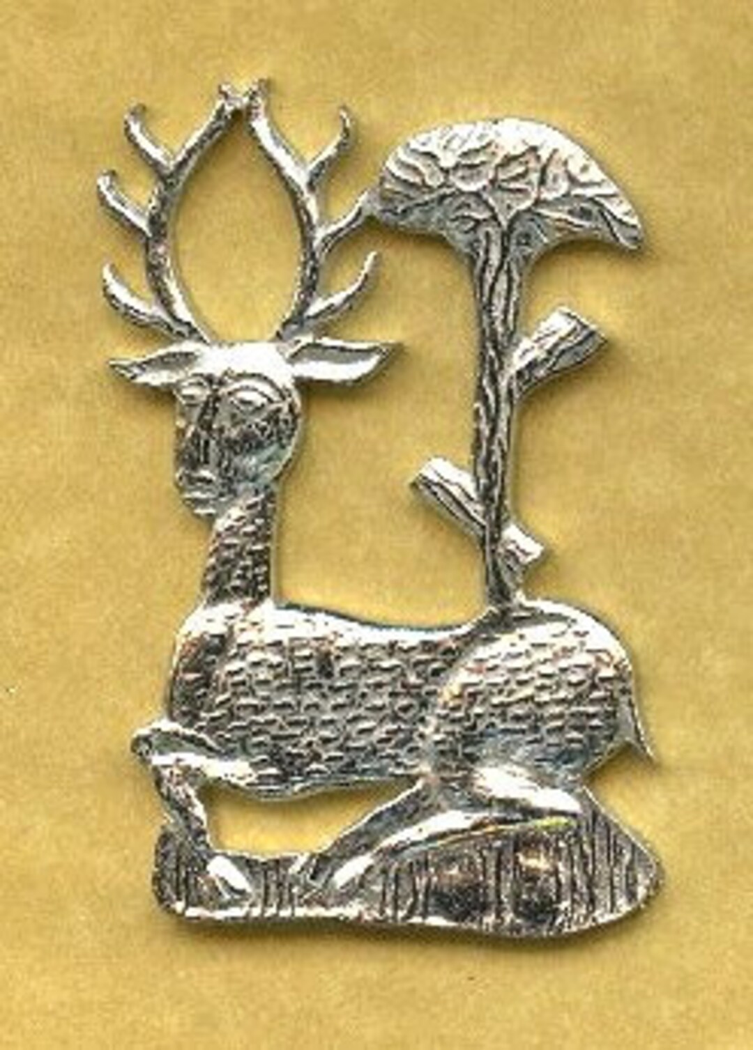 Hart and Tree Medieval Badge - Etsy