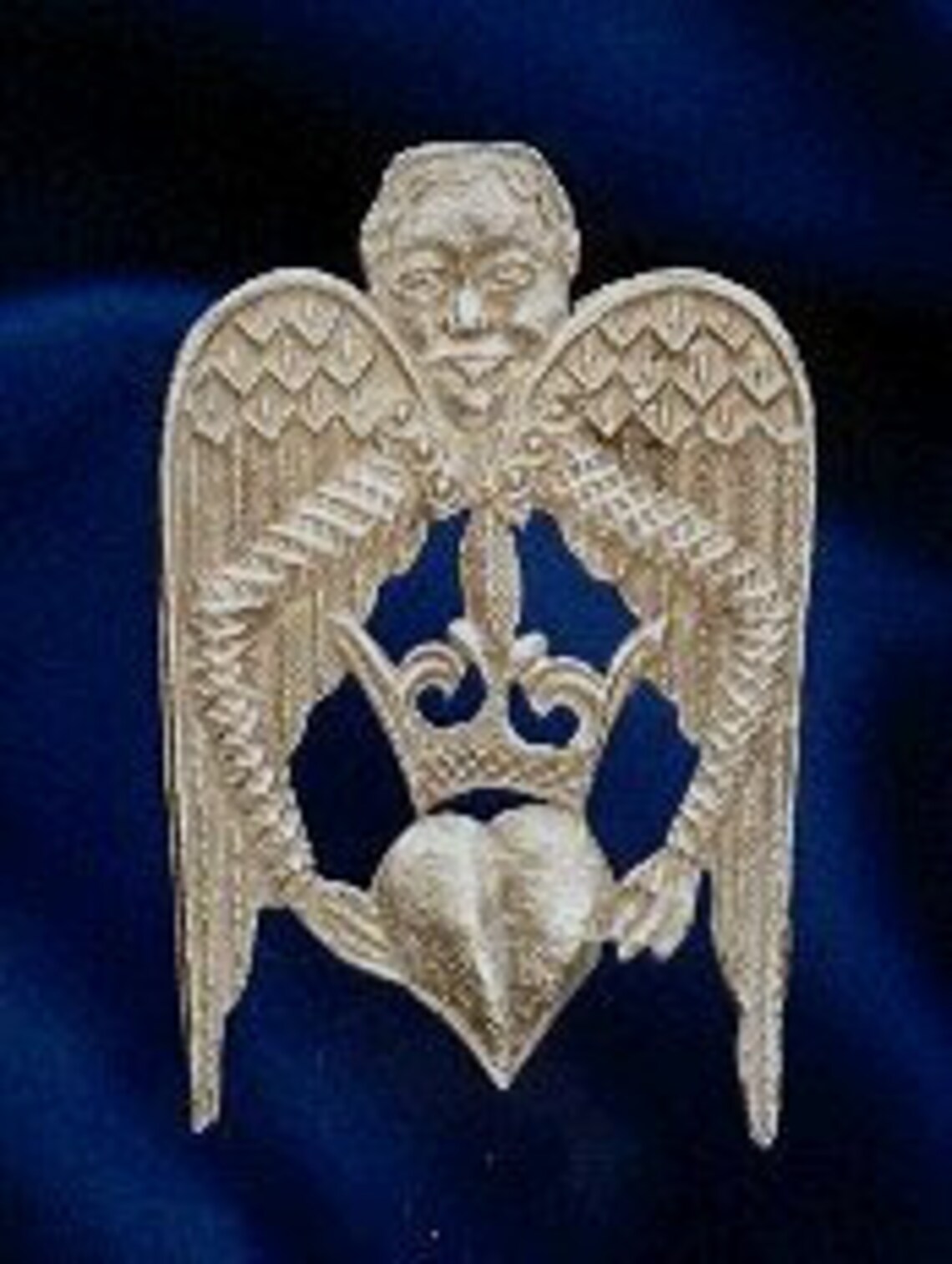 Winged Heart Medieval Badge | Etsy