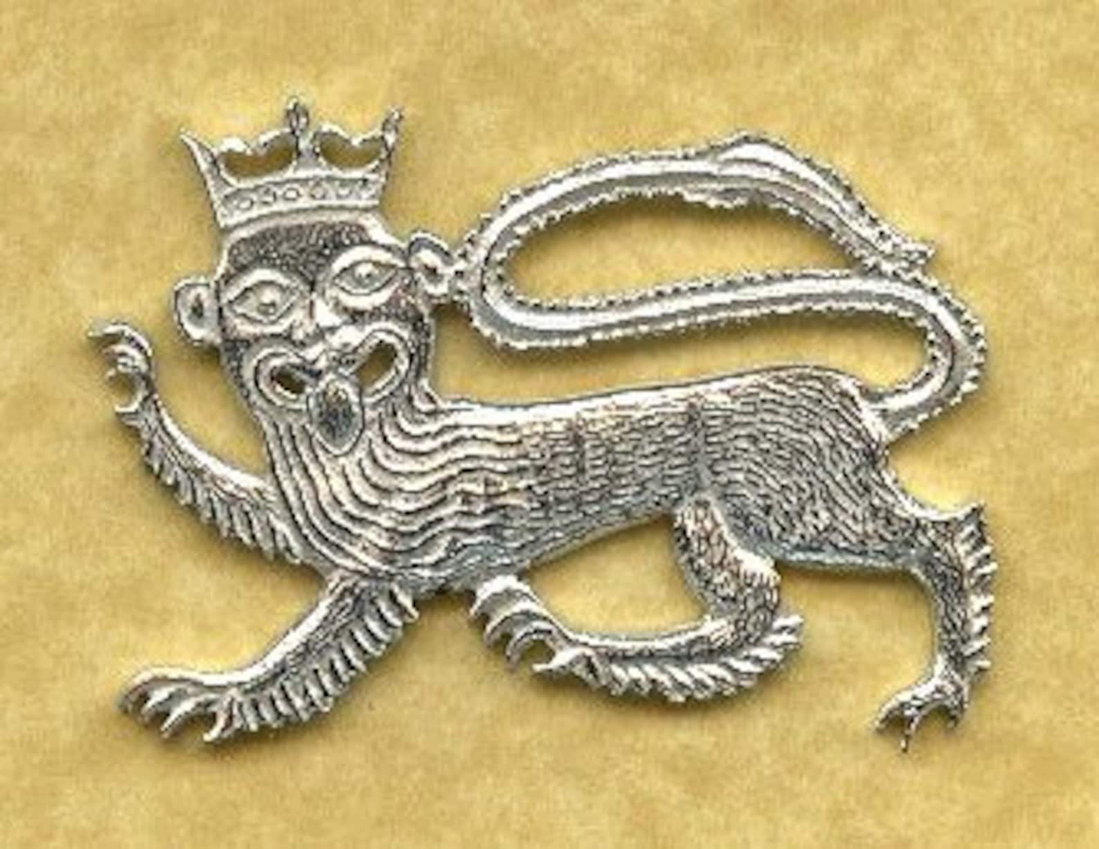 Lion Medieval Badge - Etsy