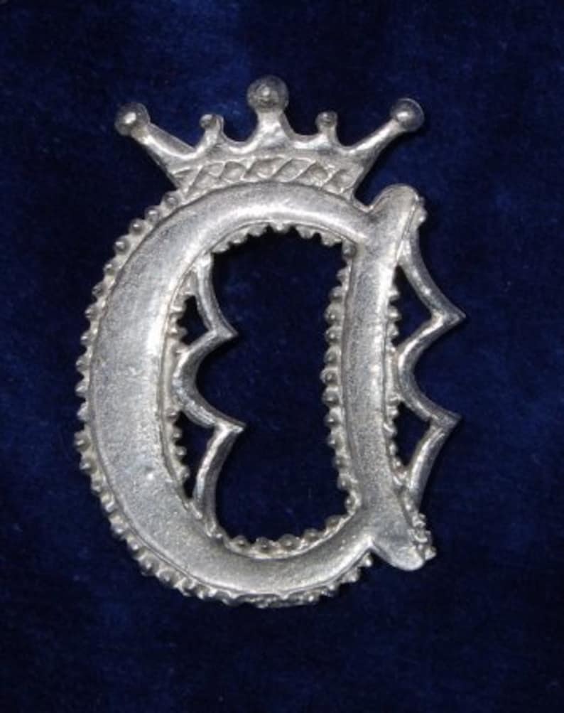 Crowned Letter 'C' Medieval Badge - Etsy