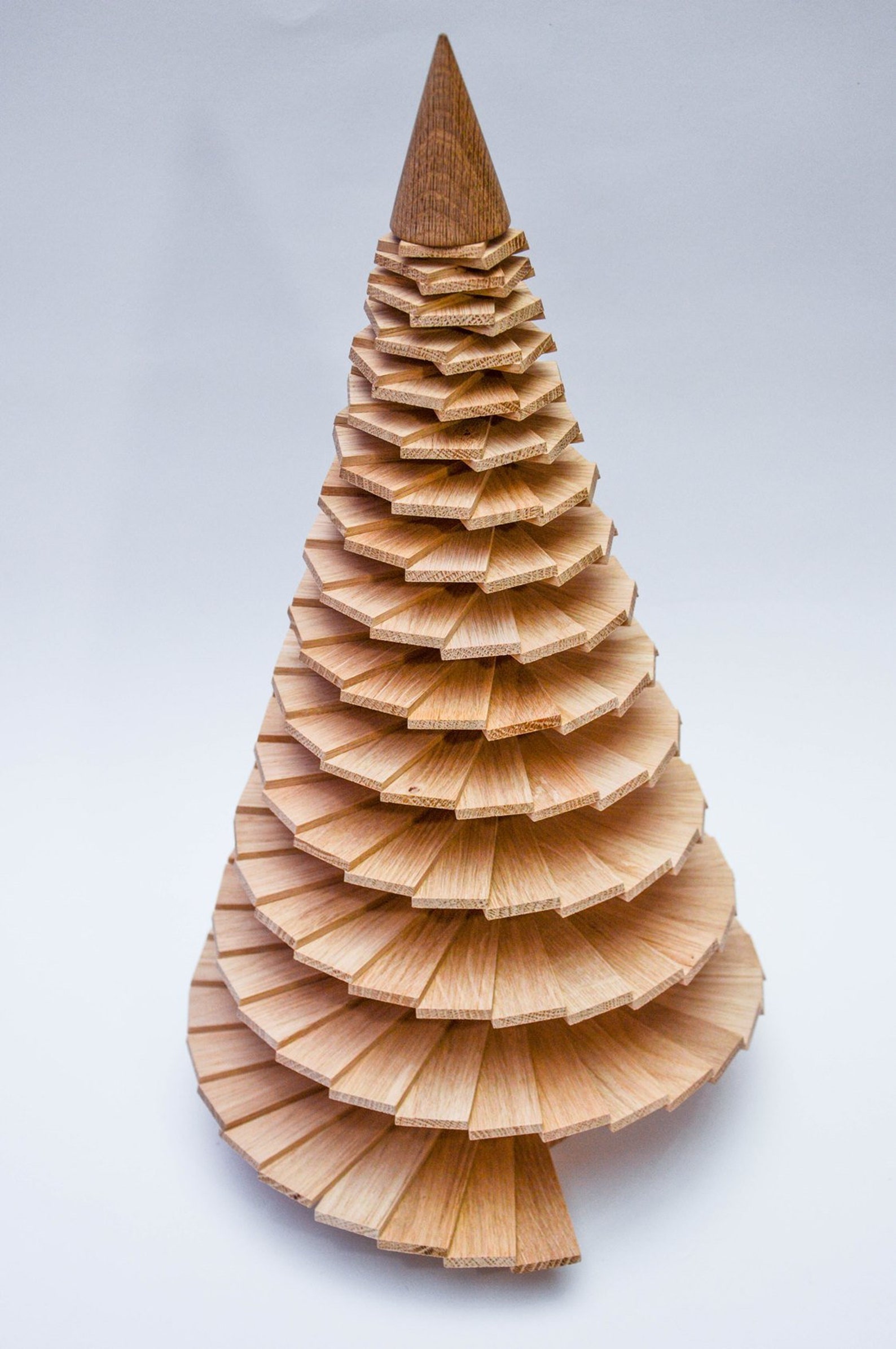 Handmade Wooden Christmas Tree Natural / 17in-42cm / Oak Wood - Etsy