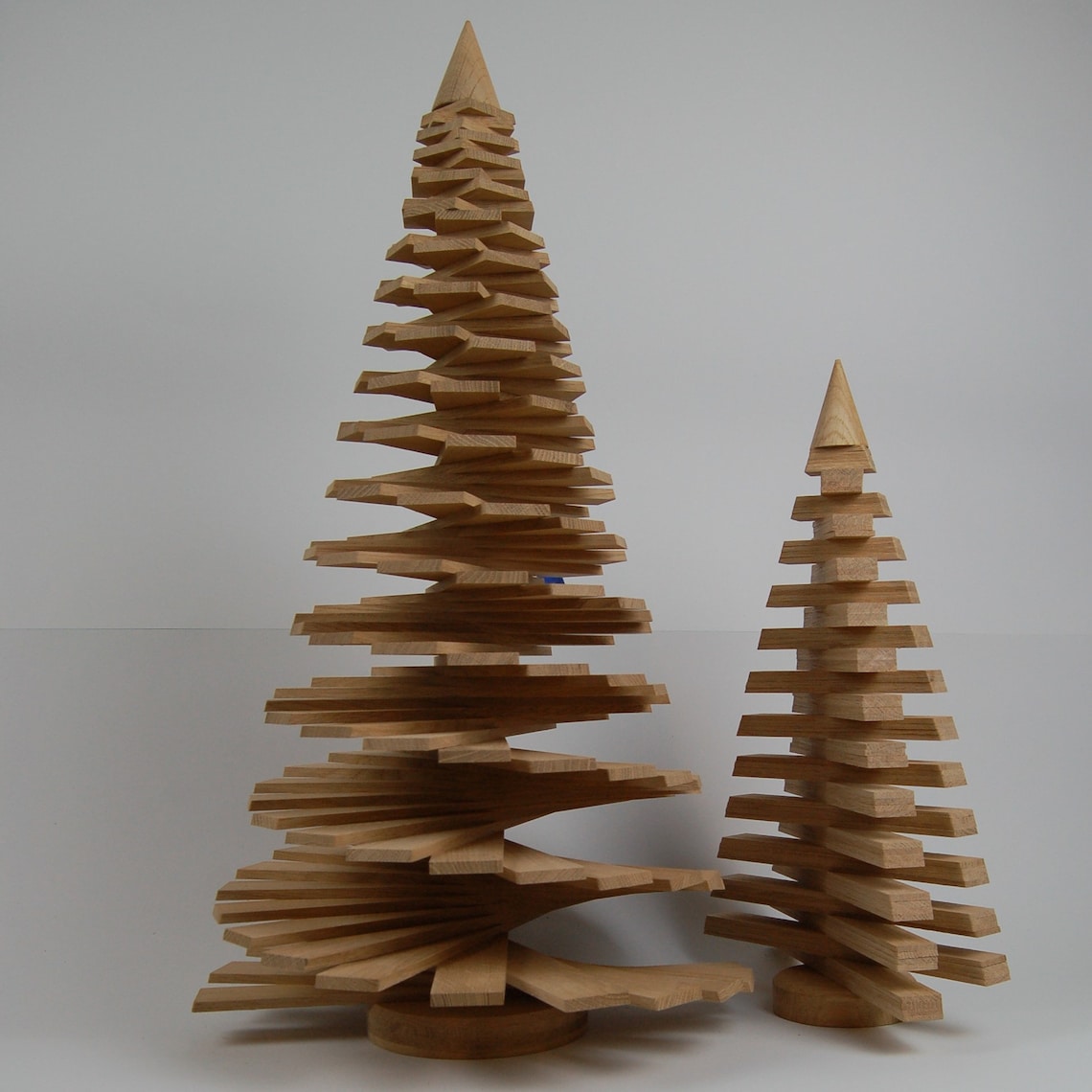 Handmade Wooden Christmas Tree Natural / 17in-42cm / Oak Wood - Etsy