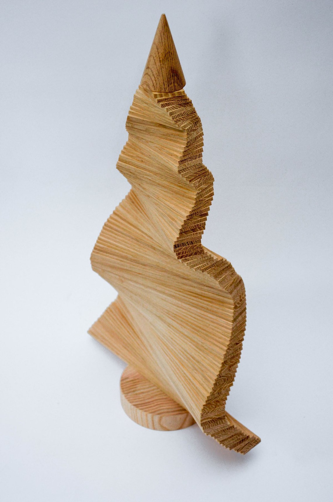 Handmade Wooden Christmas Tree Natural / 17in-42cm / Oak Wood - Etsy