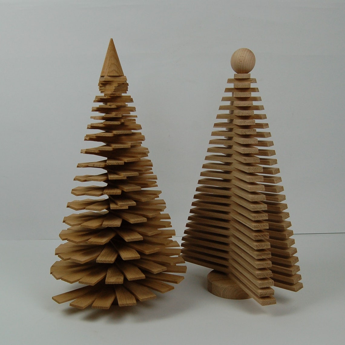 Handmade Wooden Christmas Tree Natural / 17in-42cm / Oak Wood - Etsy