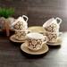 Vintage Tam's Cup X 5, Saucers X 3 & Sideplates X 5, Retro Olive Green ...