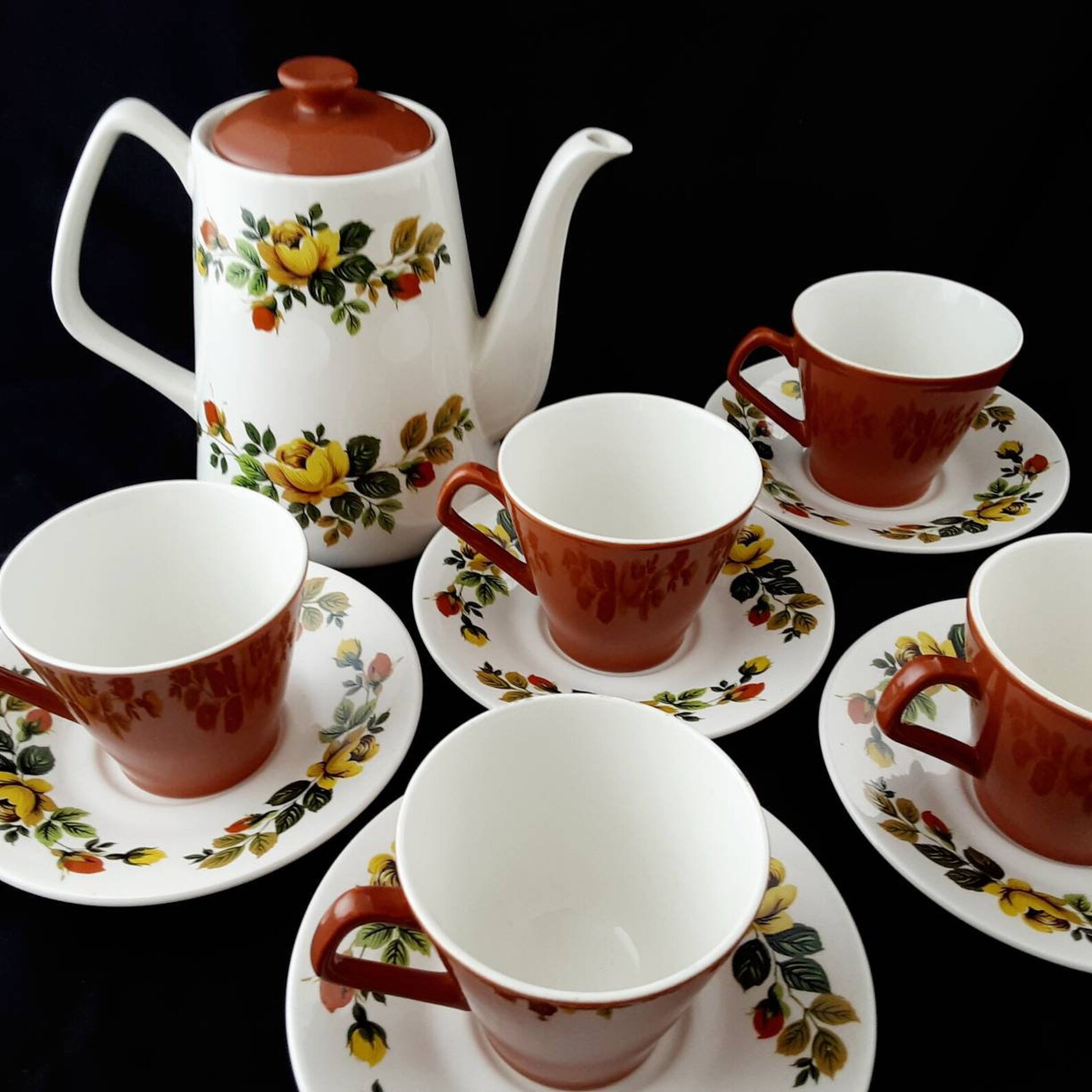 Vintage Lord Nelson Tea Set Retro Teapot and Teacups Mid - Etsy UK