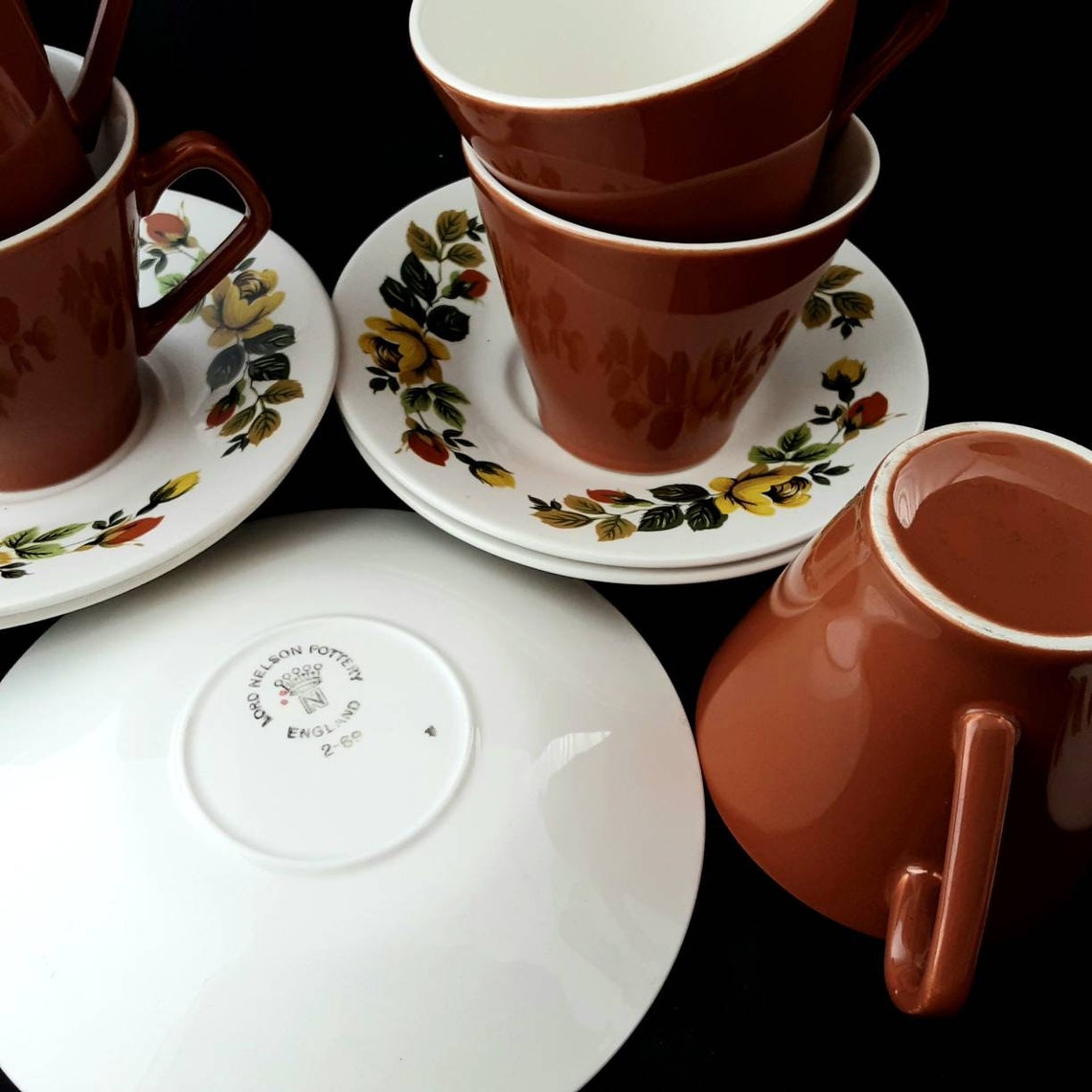 Vintage Lord Nelson Tea Set, Retro Teapot and Teacups, Mid Century ...
