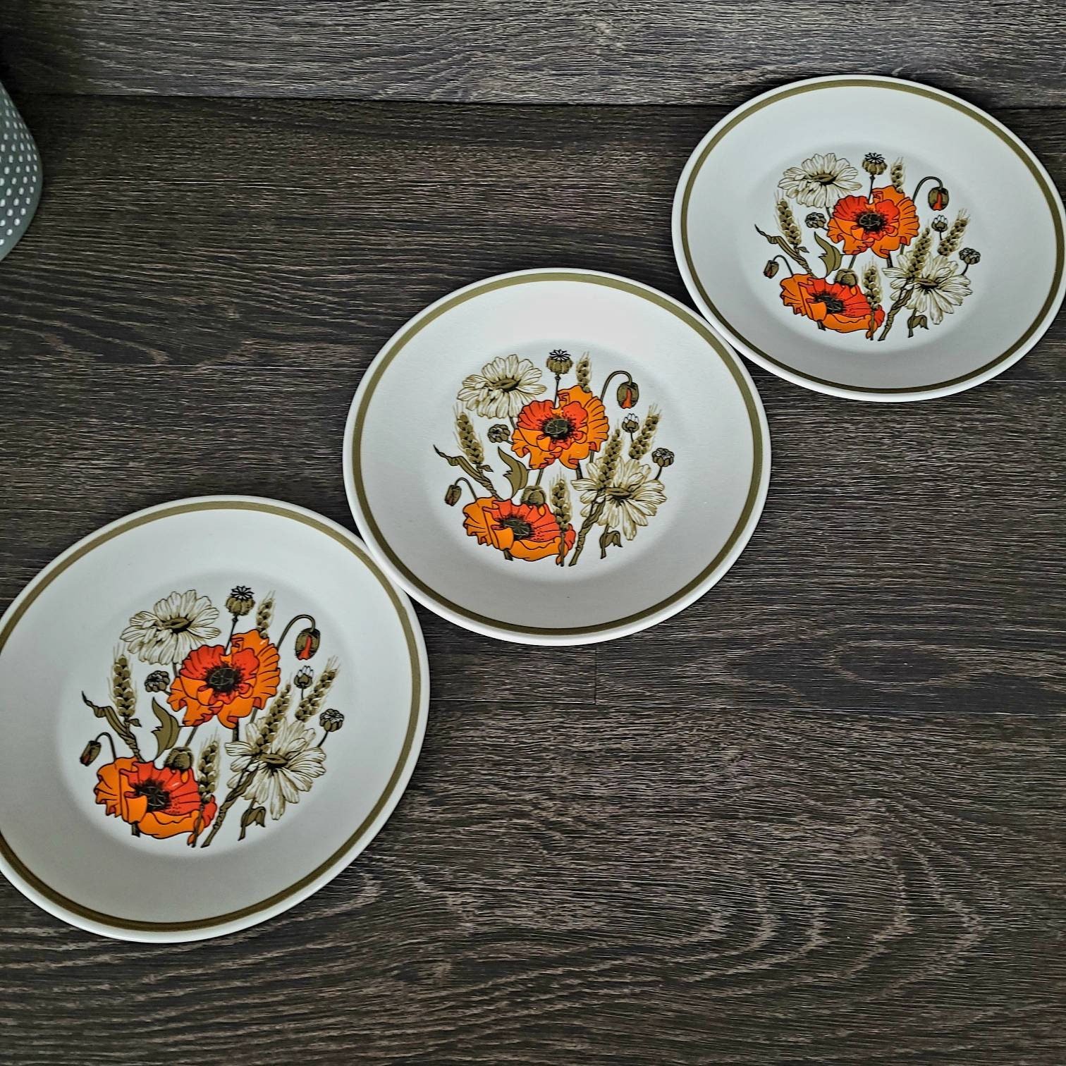 Vintage J&G Meakin Poppy Side Plates Retro Poppy Breakfast - Etsy UK