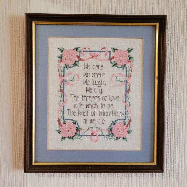 Cross Stitch Poem - Etsy UK