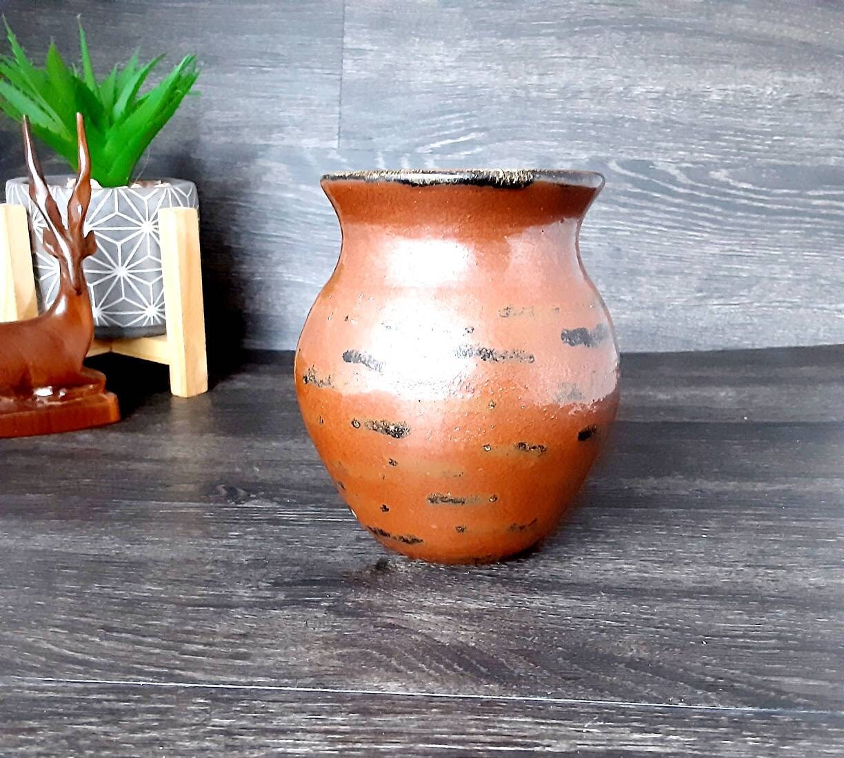Vintage Brown Pottery Vase Pauline Toynbee Studio Pottery | Etsy