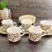 Vintage Tam's Cup X 5, Saucers X 3 & Sideplates X 5, Retro Olive Green ...