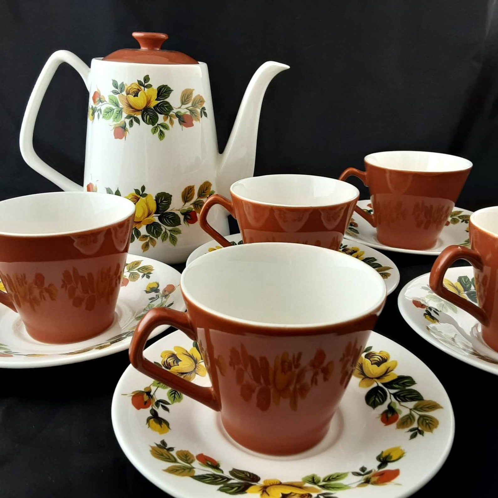 Vintage Lord Nelson Tea Set Retro Teapot and Teacups Mid - Etsy UK