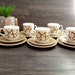 Vintage Tam's Cup X 5, Saucers X 3 & Sideplates X 5, Retro Olive Green ...