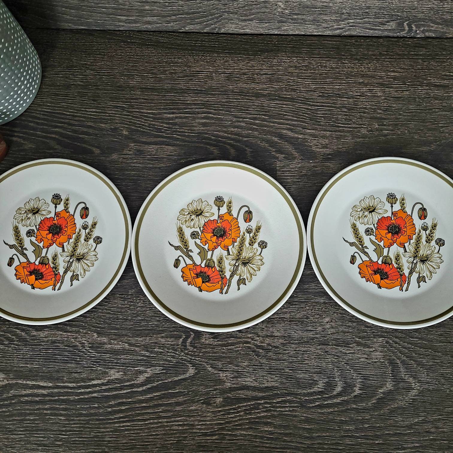 Vintage J&G Meakin Poppy Side Plates Retro Poppy Breakfast - Etsy UK