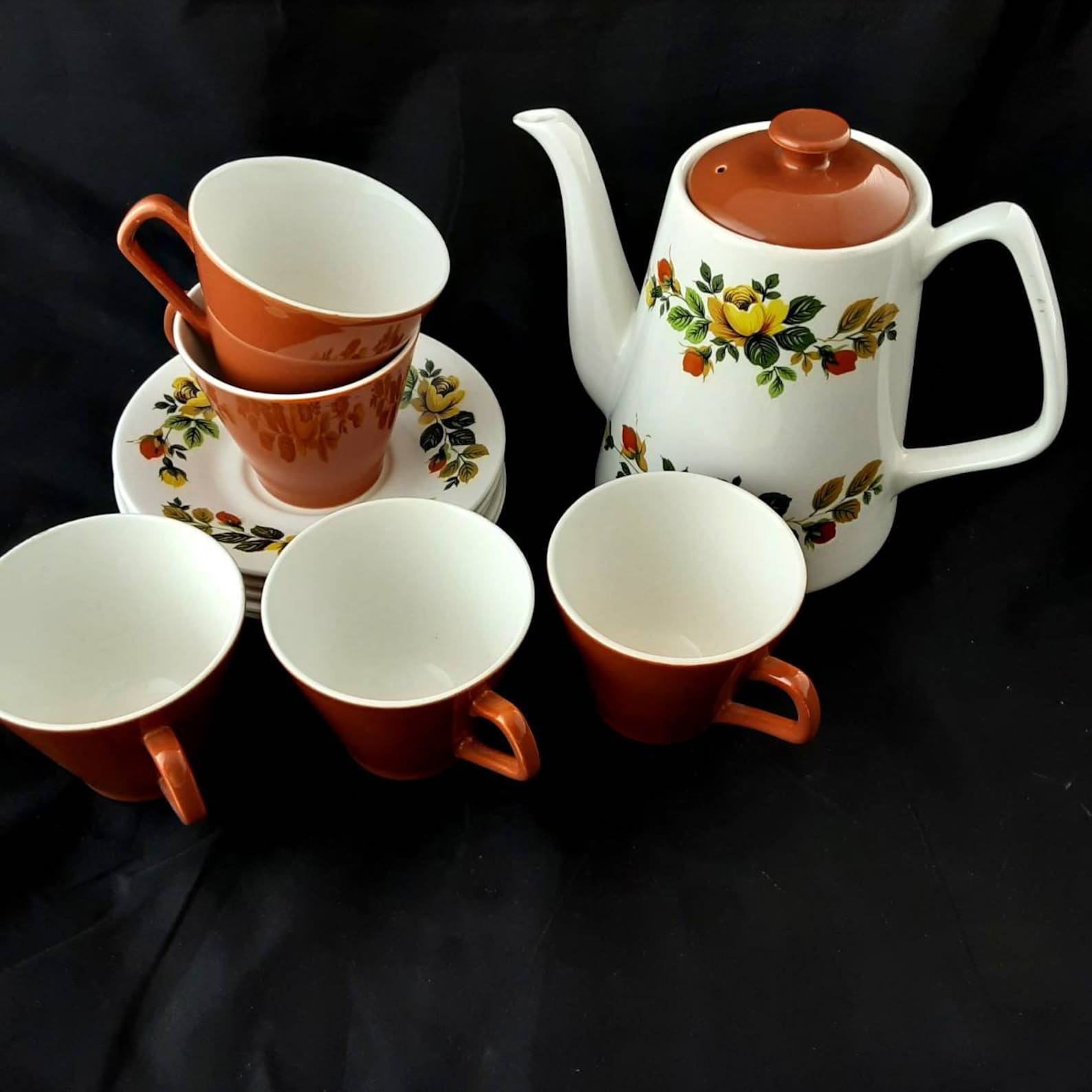 Vintage Lord Nelson Tea Set Retro Teapot and Teacups Mid - Etsy UK