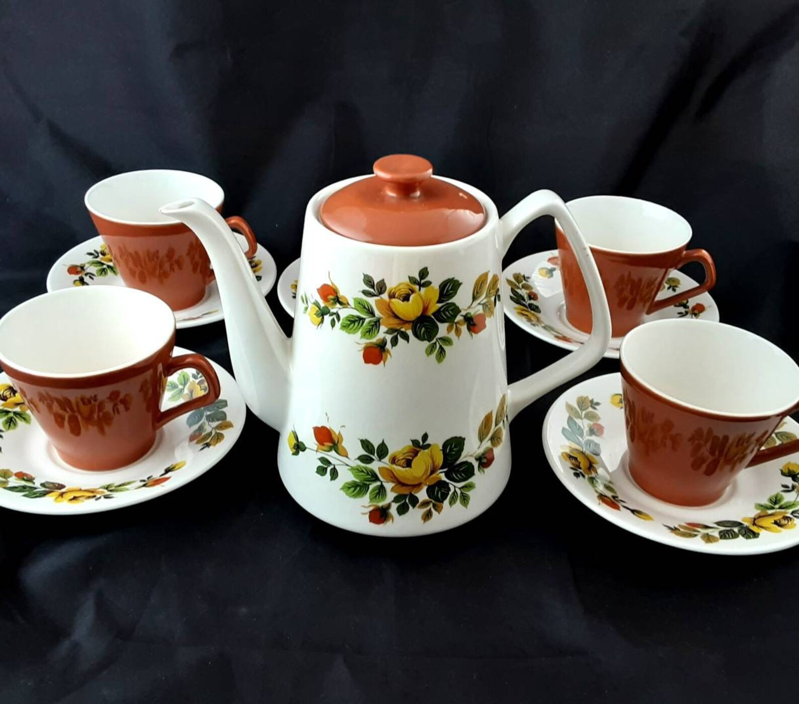 Vintage Lord Nelson Tea Set Retro Teapot and Teacups Mid - Etsy UK