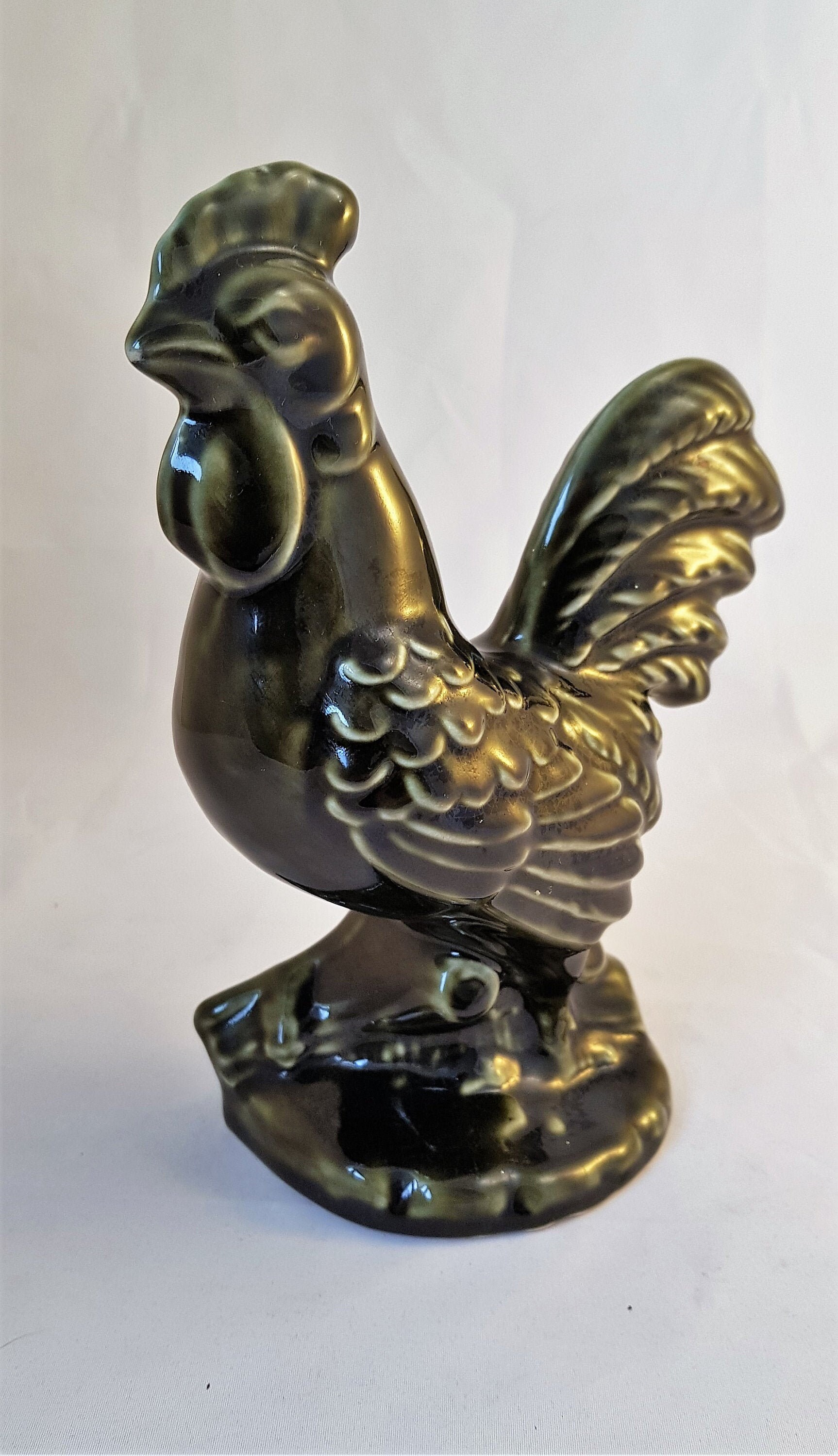 Art & Collectibles Vintage Pair Of Heavy Pottery Chicken Ornaments With ...