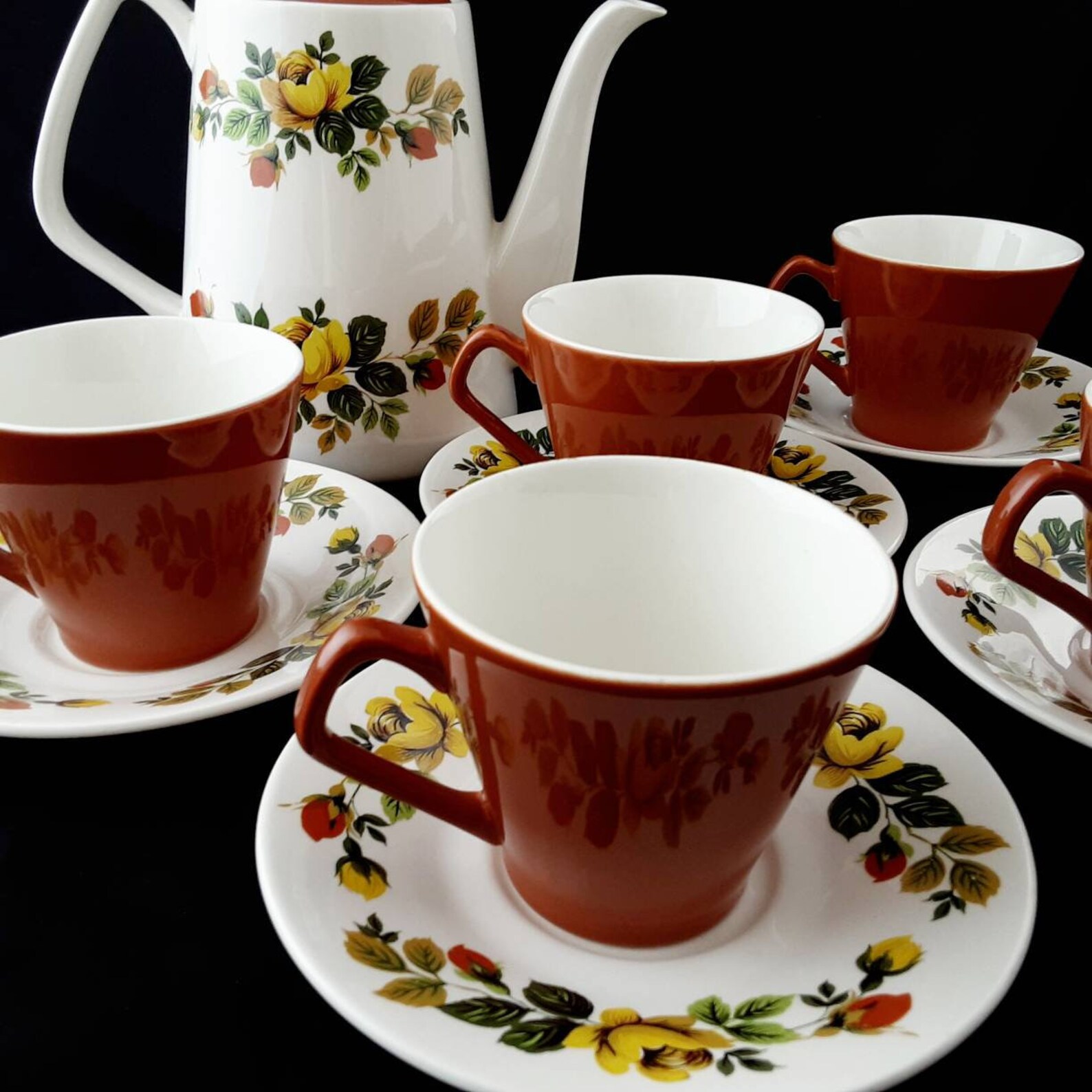 Vintage Lord Nelson Tea Set, Retro Teapot and Teacups, Mid Century ...