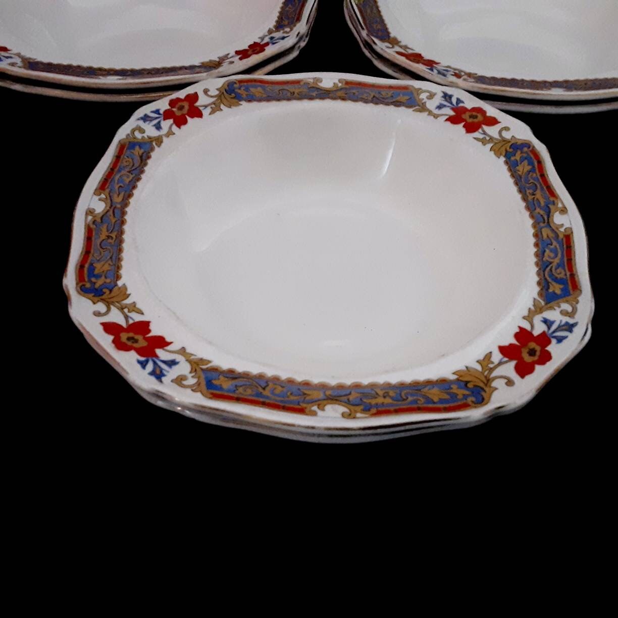 Art Deco Alfred Meakin Set of Six Bowls, Vintage Meakin Soup / Cereal ...