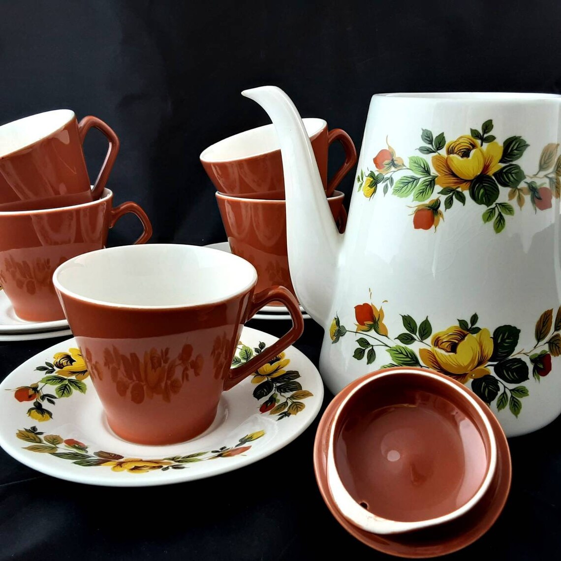 Vintage Lord Nelson Tea Set, Retro Teapot and Teacups, Mid Century ...
