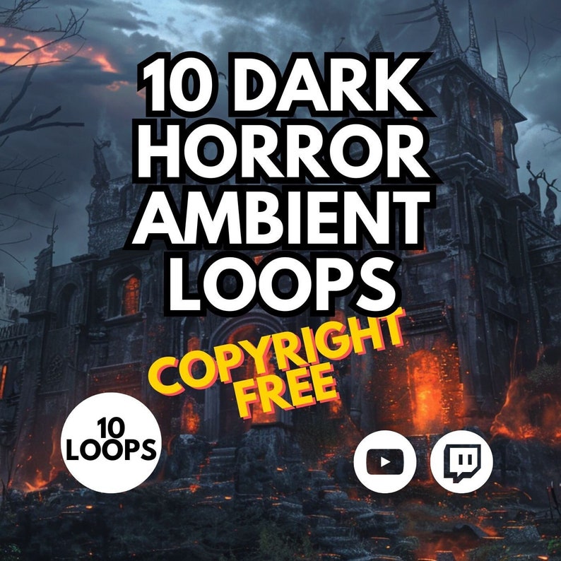 Dark Horror Ambient Music, Loopable, Copyright Free 10 Tracks, Twitch Streamer, Youtuber ...