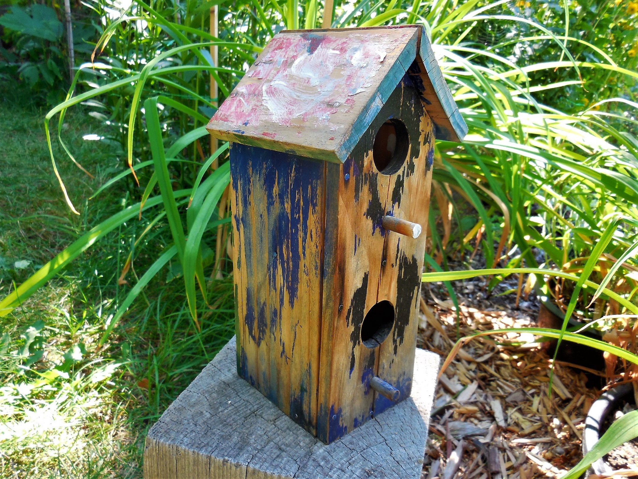 Funky Bird House, Hand Crafted Authentic Bird House, Artist Colour ...