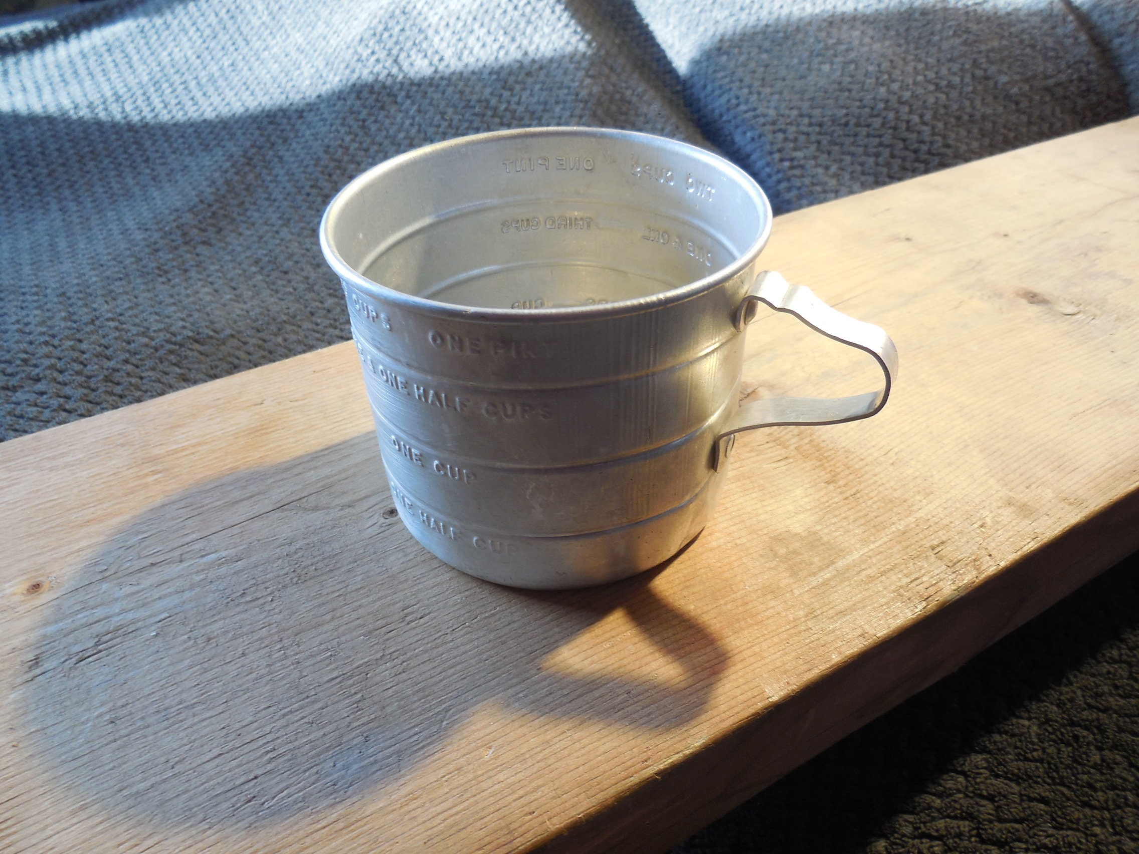 Vintage Measuring Cup - 1950s, Aluminum, Max 2 Cups or One Pint or 16oz ...