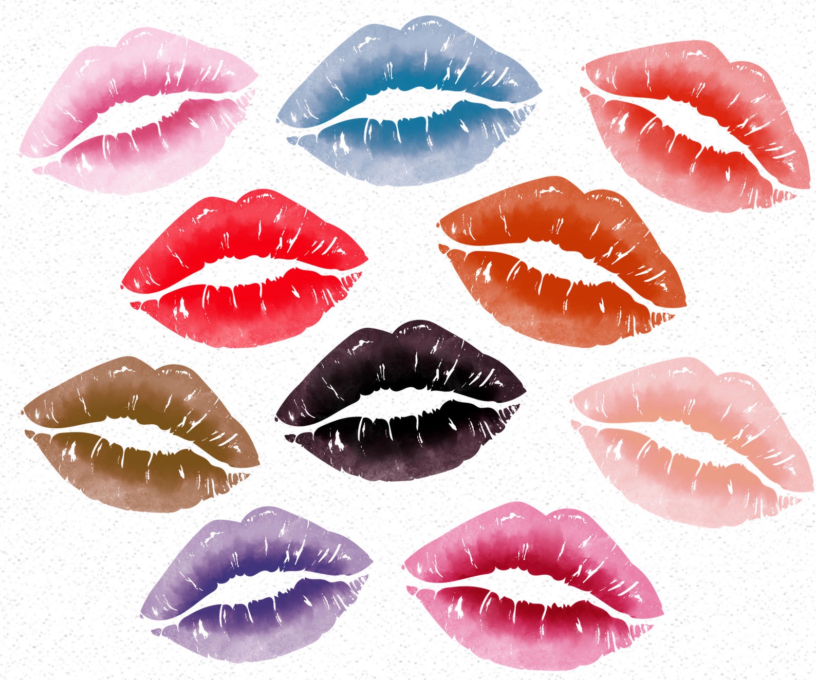 Kiss Lips Clipart, Valentine's Day Clipart, Pink Lips Clip Art ...