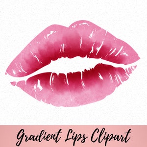 Kiss Lips Clipart, Valentine's Day Clipart, Pink Lips Clip Art ...