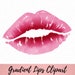 Kiss Lips Clipart, Valentine's Day Clipart, Pink Lips Clip Art ...