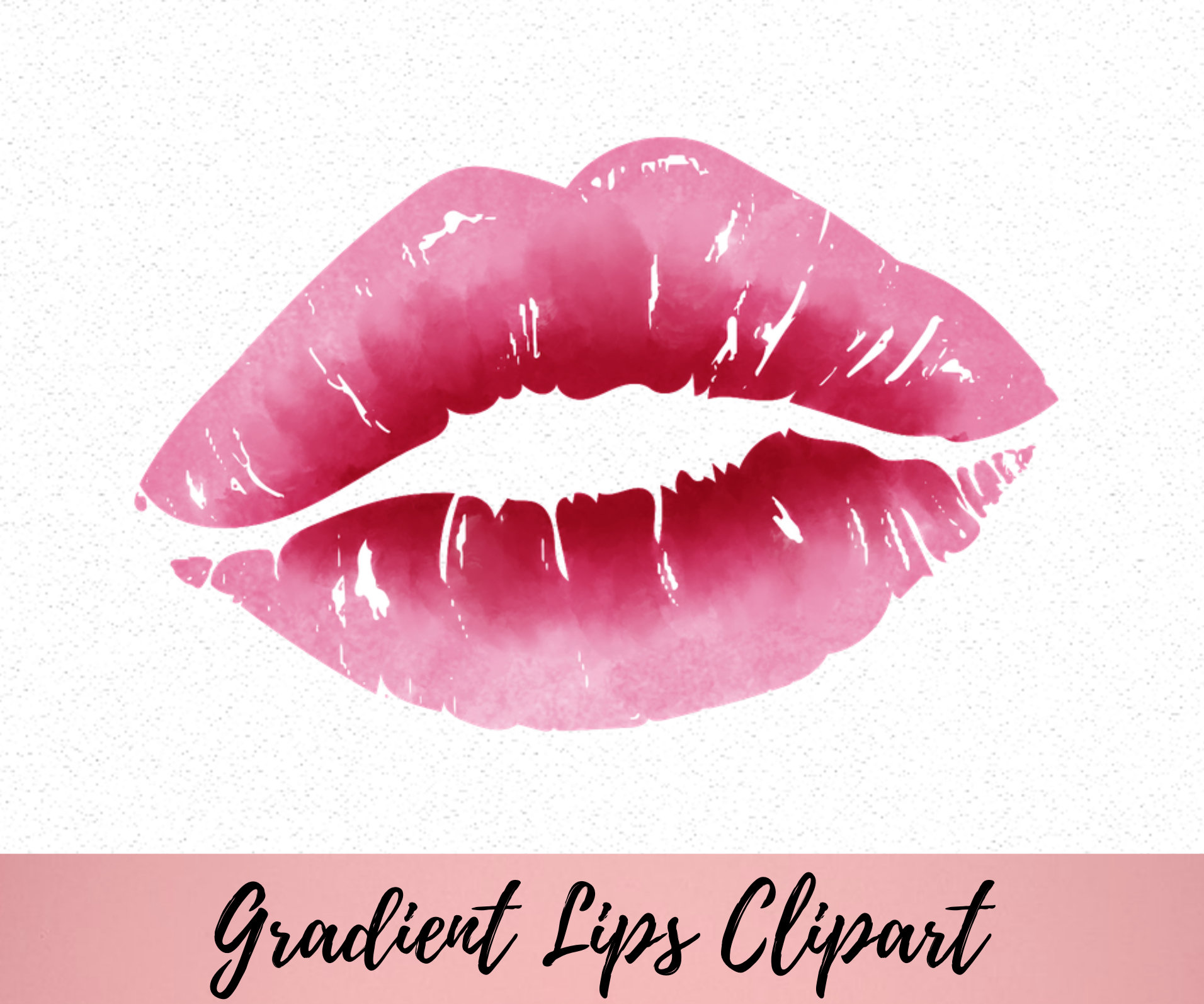 Kiss Lips Clipart, Valentine's Day Clipart, Pink Lips Clip Art ...