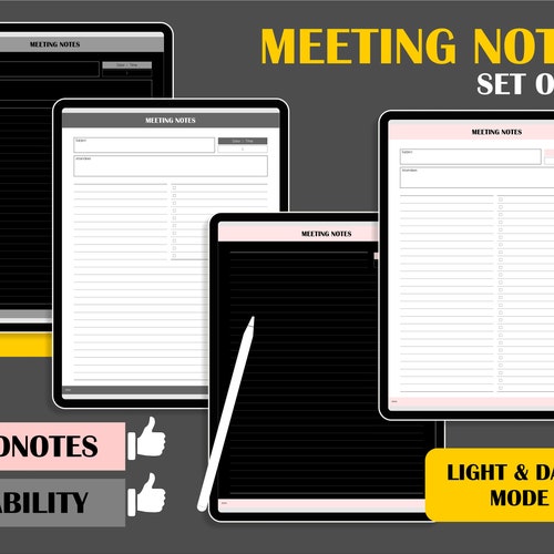 Meeting Notes Ipad Forms - Etsy