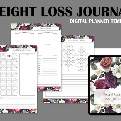 Digital Weight Loss Planner for Goodnotes Notability Diet - Etsy