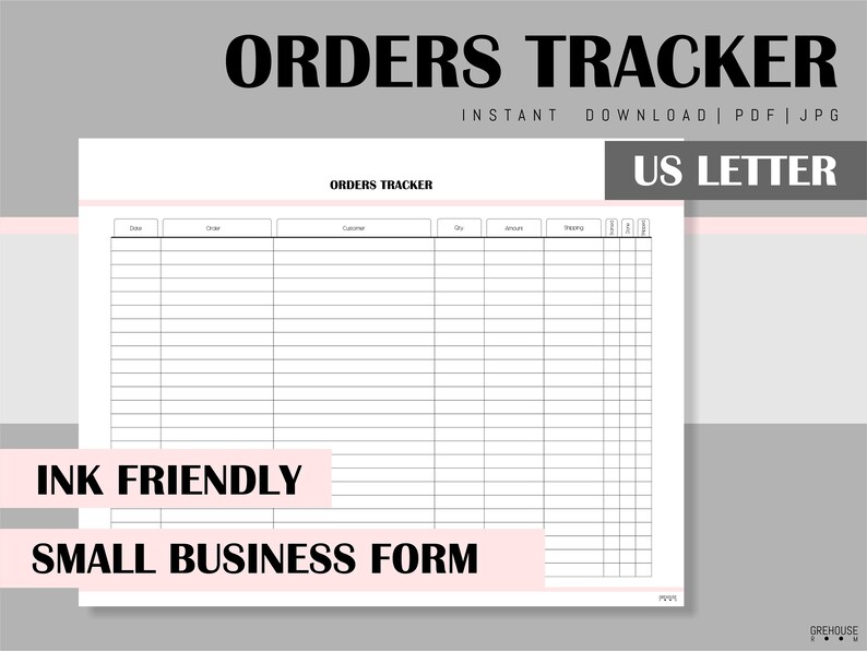 Order Tracker Printable Direct Sales Planner Inserts Shop - Etsy