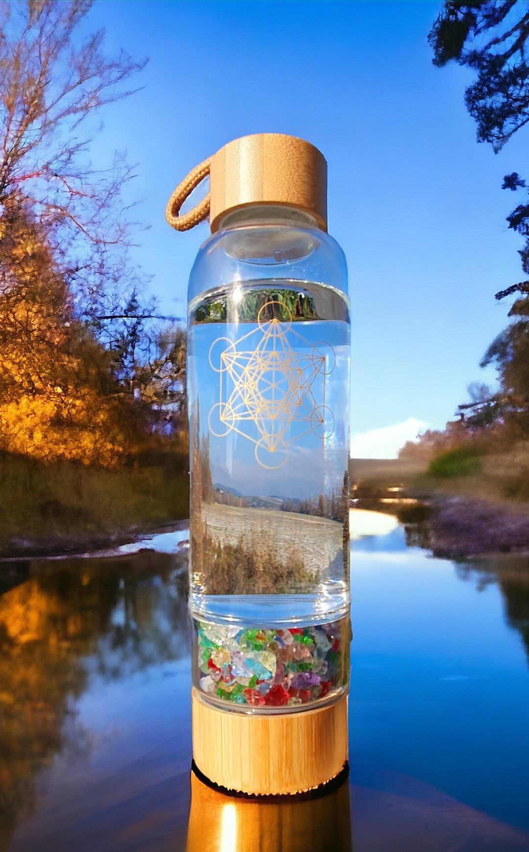 Andara Crystal Bottle for Magical Water Mit Dem Metatron Symbol ...