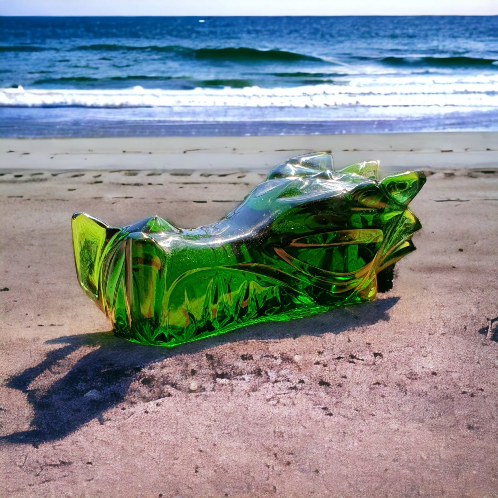 Emerald Green Dragon Energy Andara, Master Hilarion/EE Raphael, 5 high ...