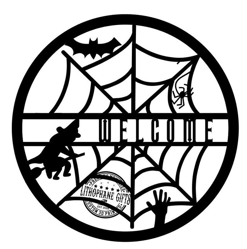 Spooky Halloween Welcome Sign. Digital Cut File SVG Glowforge Cricut - Etsy