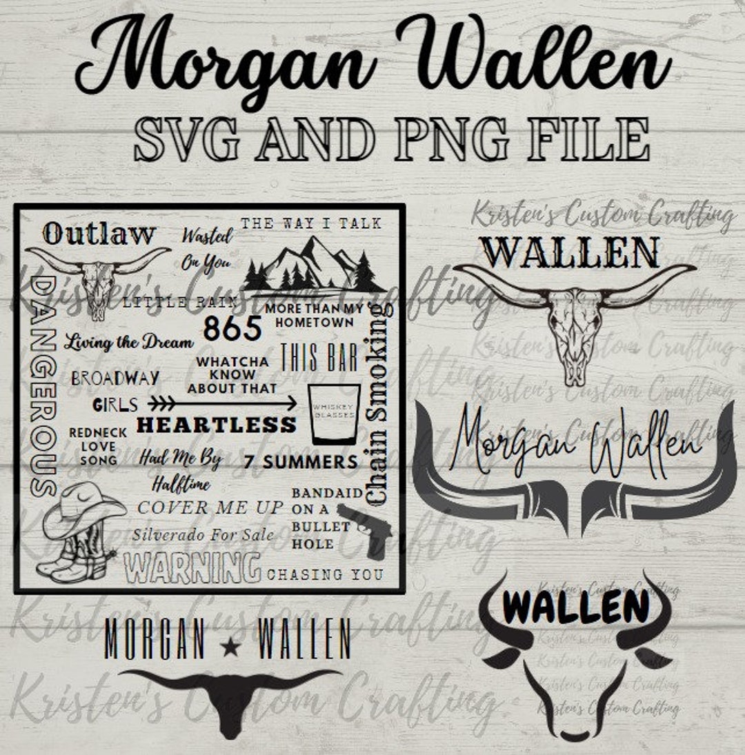 Morgan Wallen SVG File PNG File Country Music Songs - Etsy Canada