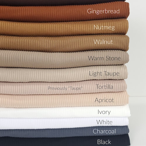 Rib Knit Fabric by the Yard Ribbed Jersey Stretchy Soft - Etsy