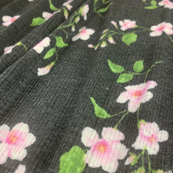 Floral Knit Fabric - Etsy