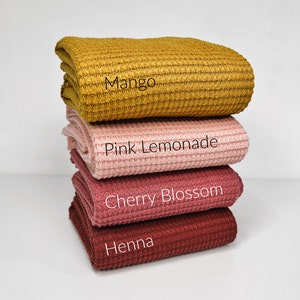 Chunky Waffle Knit Fabric: Solids Variety, 15 Colors, 220 GSM - Etsy