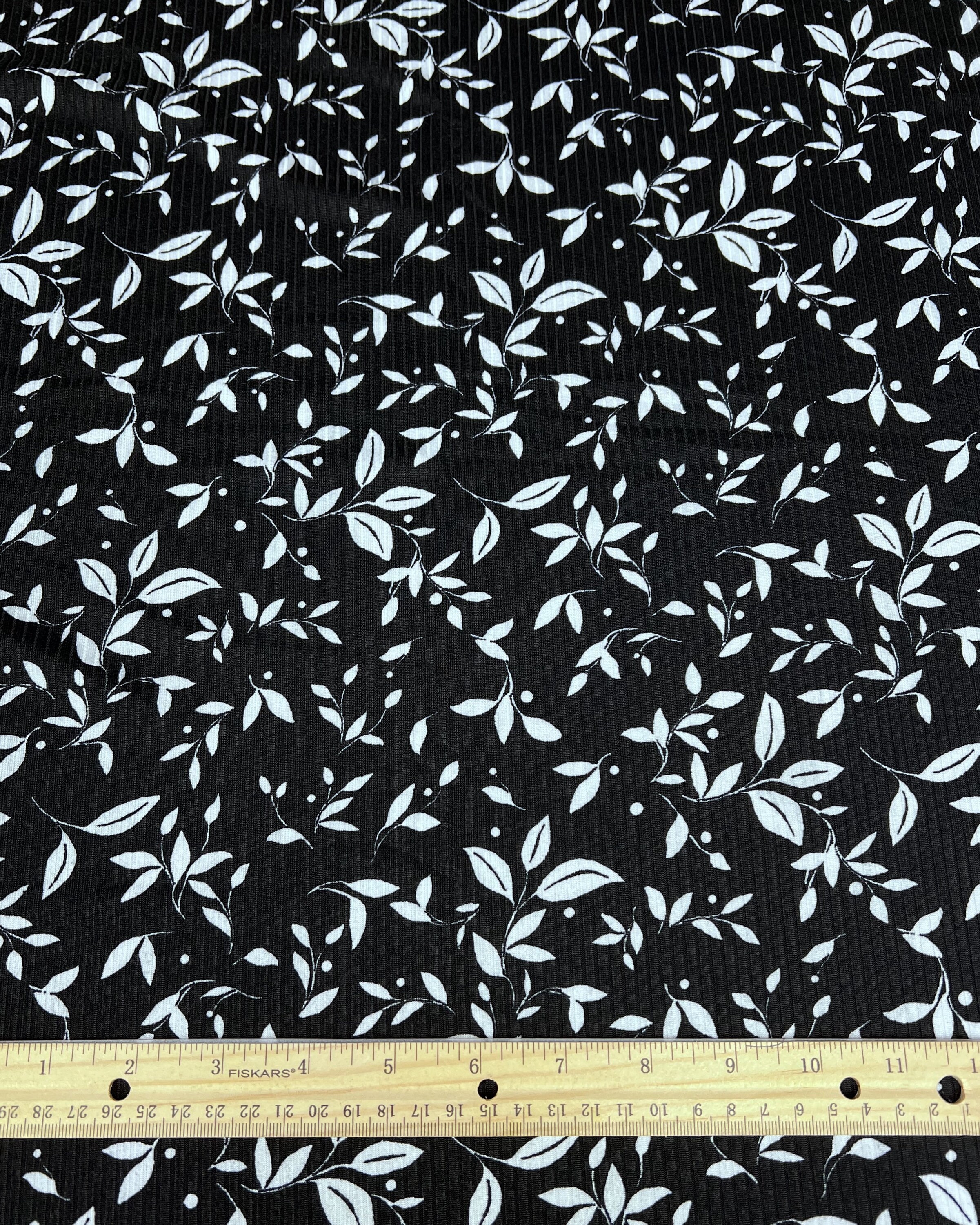 Rib Knit Fabric,4x2, Spring Leaves Print, 4 Colorways (pink/sage/blue ...