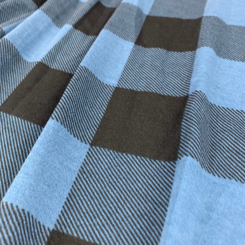 Blue Buffalo Plaid Fabric - Etsy