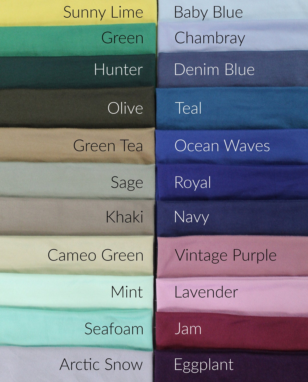 Double Brushed Poly Fabric: 62 Colors, SOLIDS Variety, Poly Spandex ...