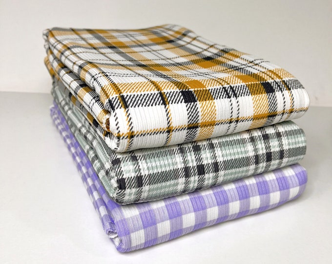 Monday Mix Bundle Choose Your Yardage Spring Mardi Gras Plaid Mix 4x2 ...